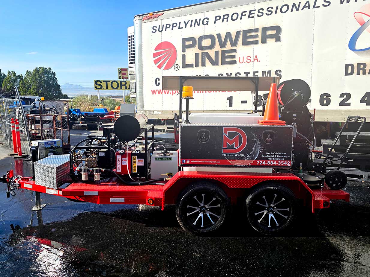 18HP-Power-Wash-Trailer-Tandem-Red1 - Power Line Industries, Inc.